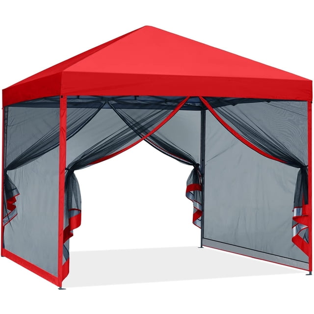 ABCCANOPY 8x8ft Easy Pop-up Outdoor Canopy Tent with Sun Shade Wall, UV ...