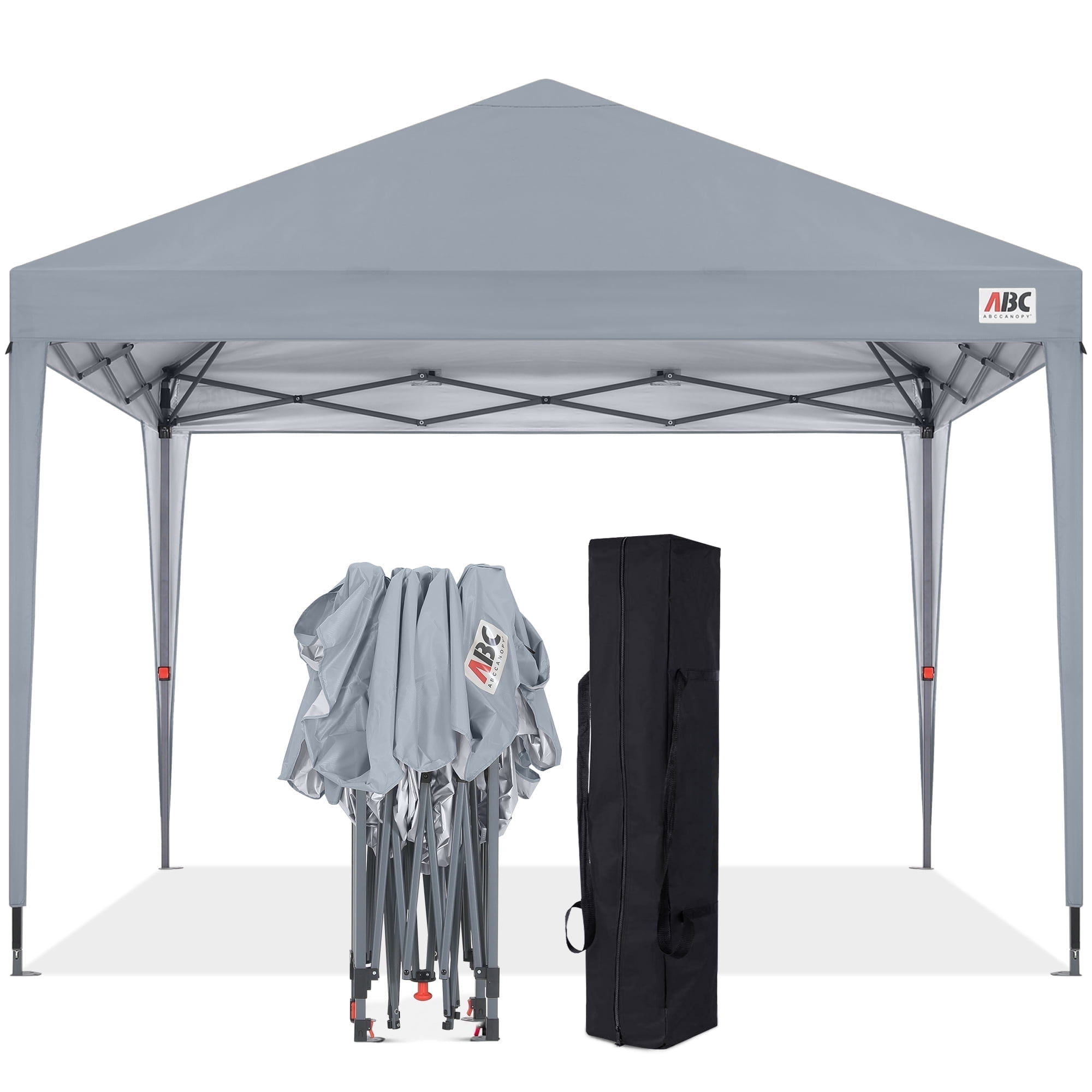 ABCCANOPY 8'x8' Instant Pop Up Easy Fold Canopy Tent, Gray Outdoor ...
