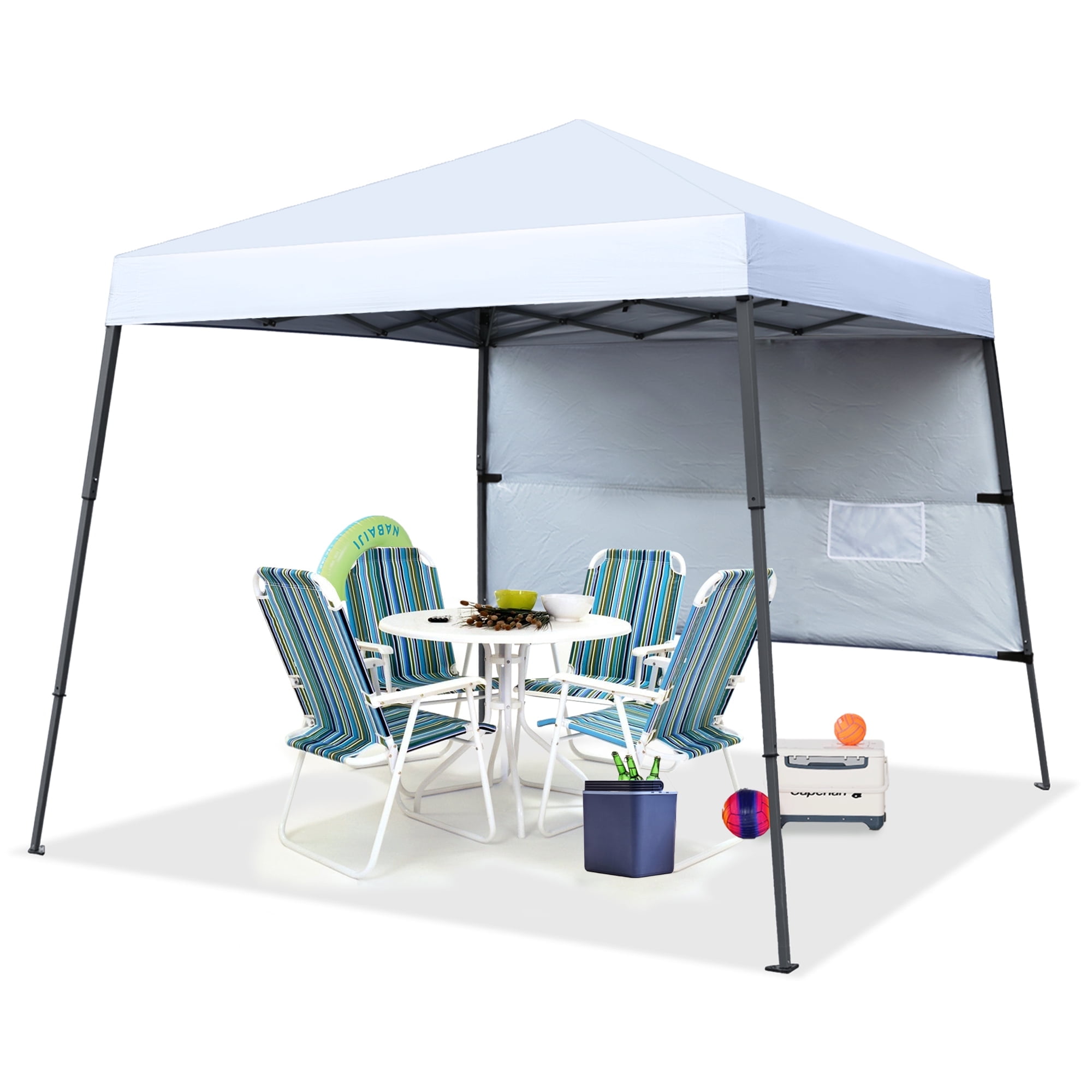 ABCCANOPY 8ft x 8ft Base/6ft x 6ft Top Outdoor Pop Up Slanted Leg ...