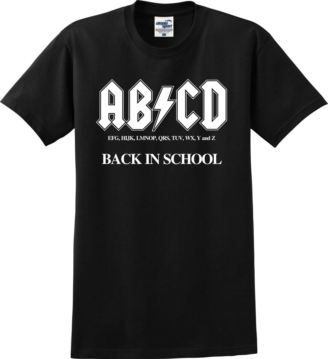 ABCD Back In School Funny Uni T-Shirt (S-5X)Christmas Gift Shirt ...