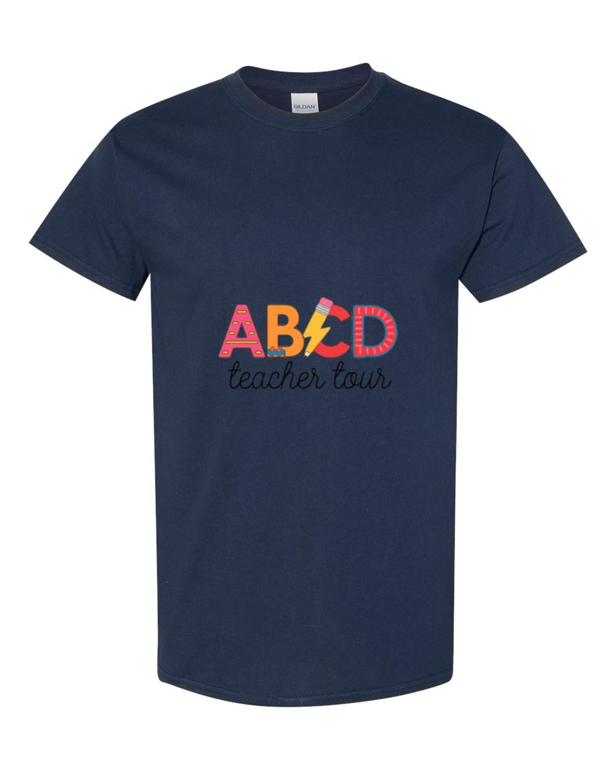 ABCD Educator Tour A Fun Retro Teacher and Cute School T-Shirt, for men ...