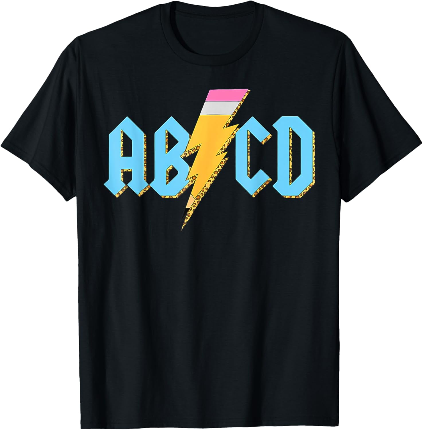 ABCD Pencil Lightning Rock'n Roll Teacher Back To School Kid Funny ...