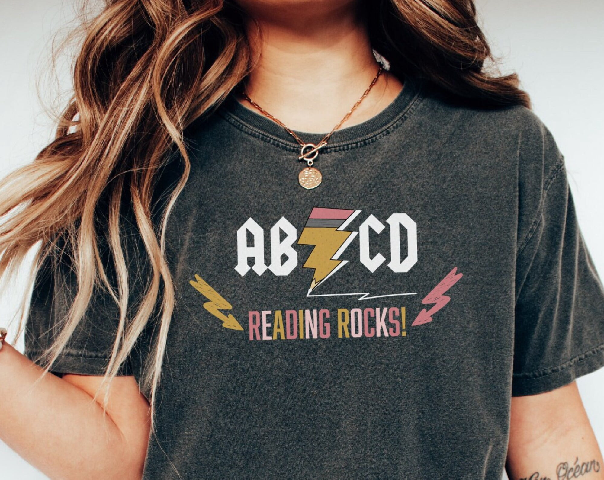 ABCD Reading Rocks Tshirt Reading Teacher ShirtTeachers Day GiftTeacher ...
