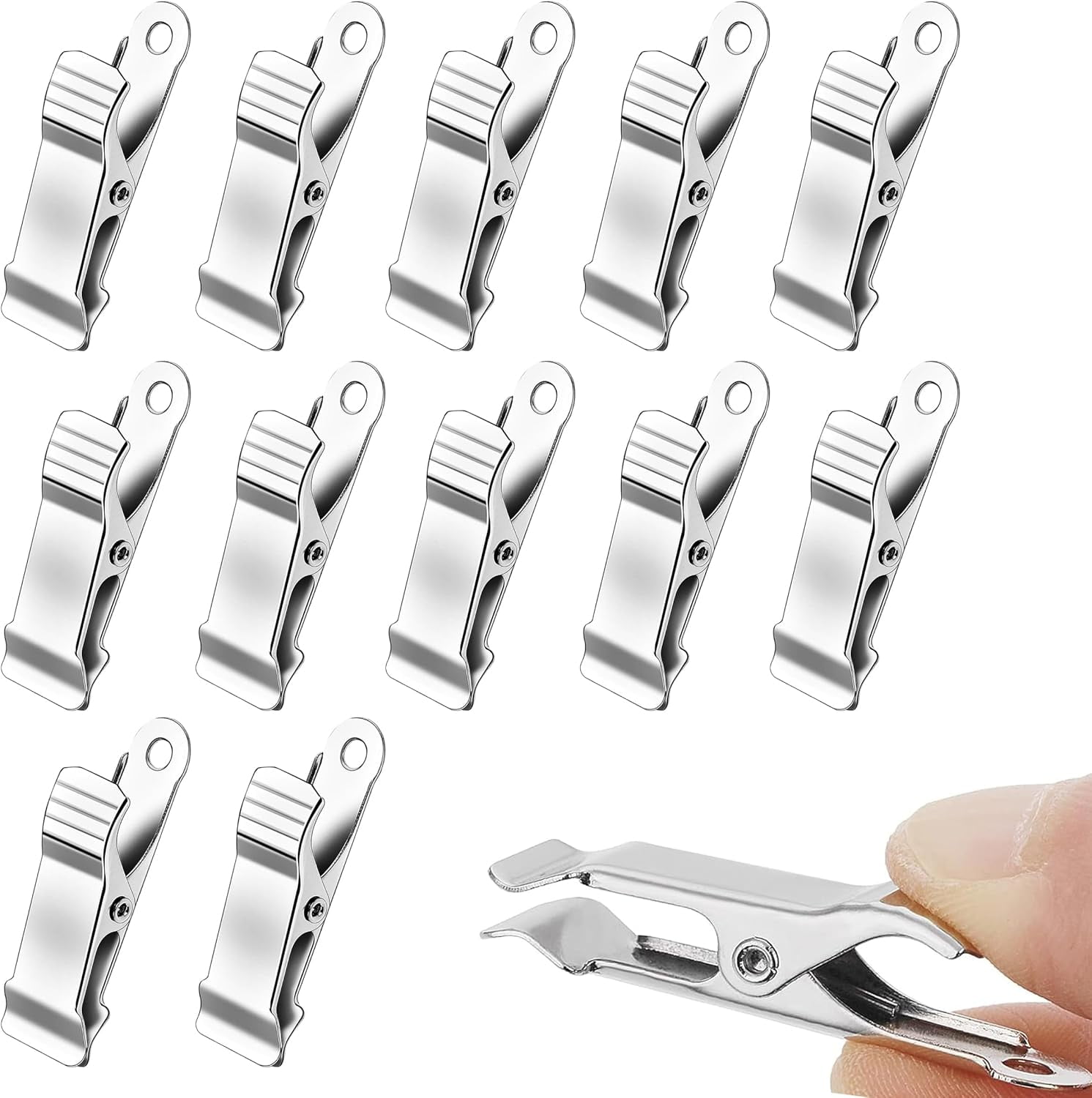 ABCISI 1.58 Inches Metal Mini Clamps, 32PCS Mini Spring Clamp Crocodile ...