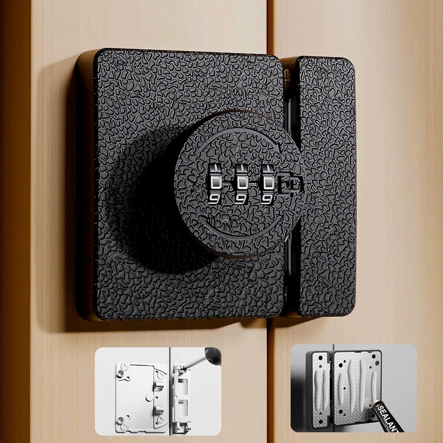 ABCISI 1 Pack Closet Door Lock - Bifold Door Lock 3-Digit Keyless ...