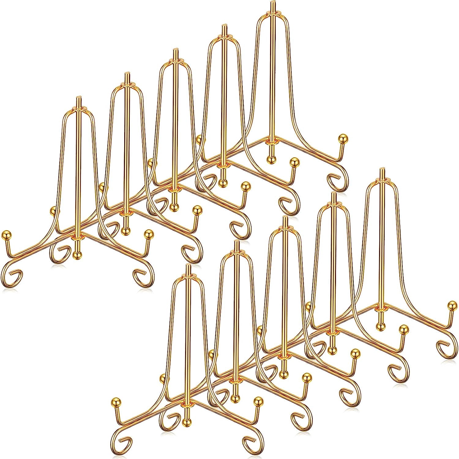 ABCISI 10 Pack 4 Inch Iron Plate Stands for Display, Plate Holder ...