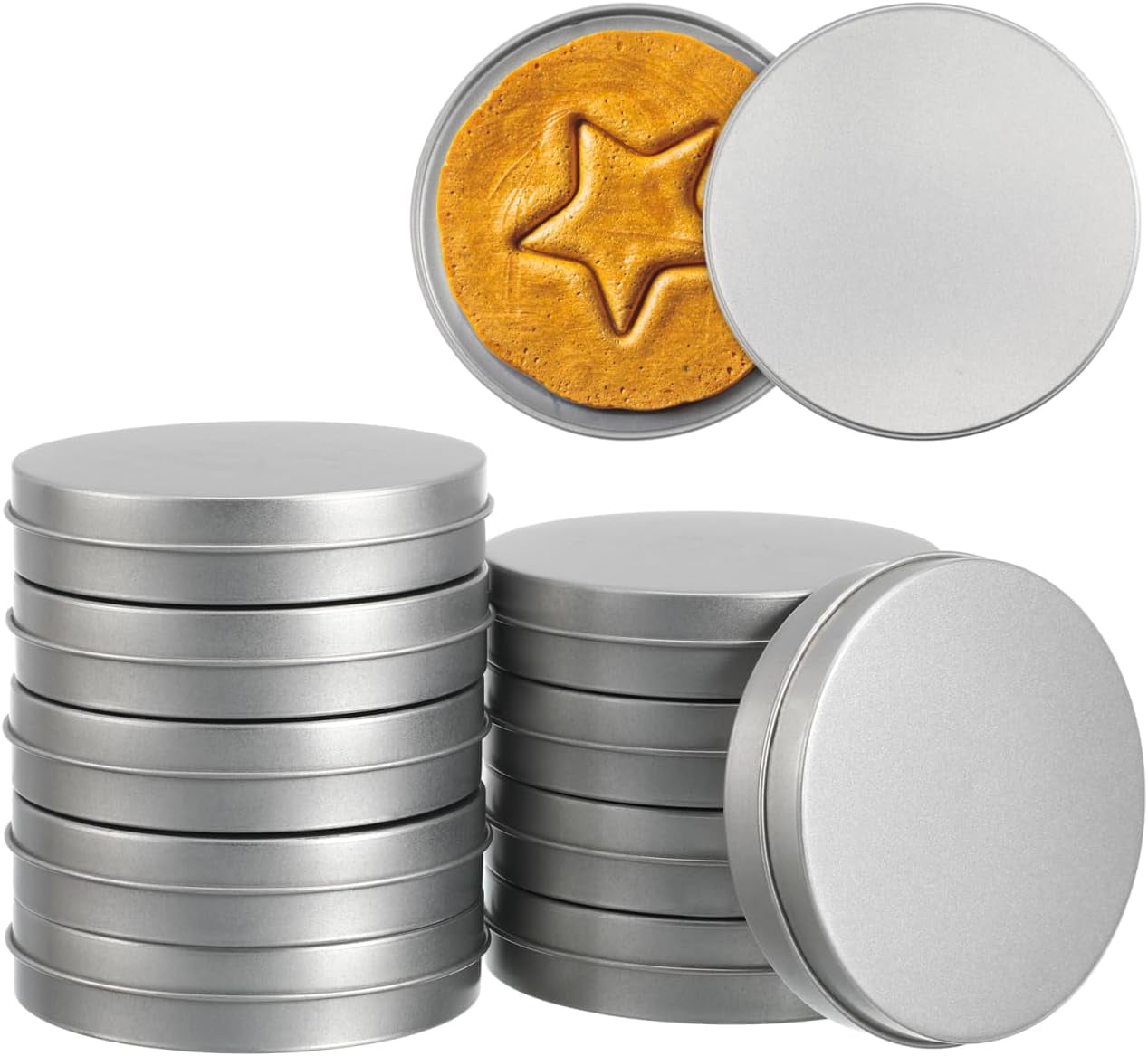 ABCISI 10-Pack Metal Empty Candy Storage Boxes, 3.54In Refillable ...