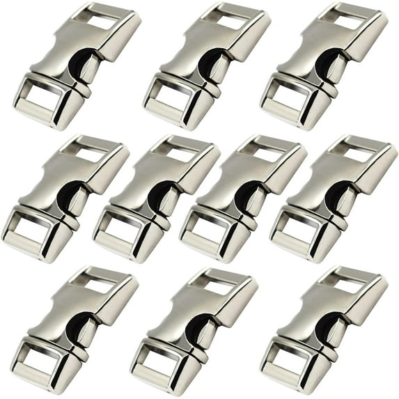 ABCISI 10 pcs 3/8 inch Buckles Quick Side Release Clips, Webbing Buckle ...
