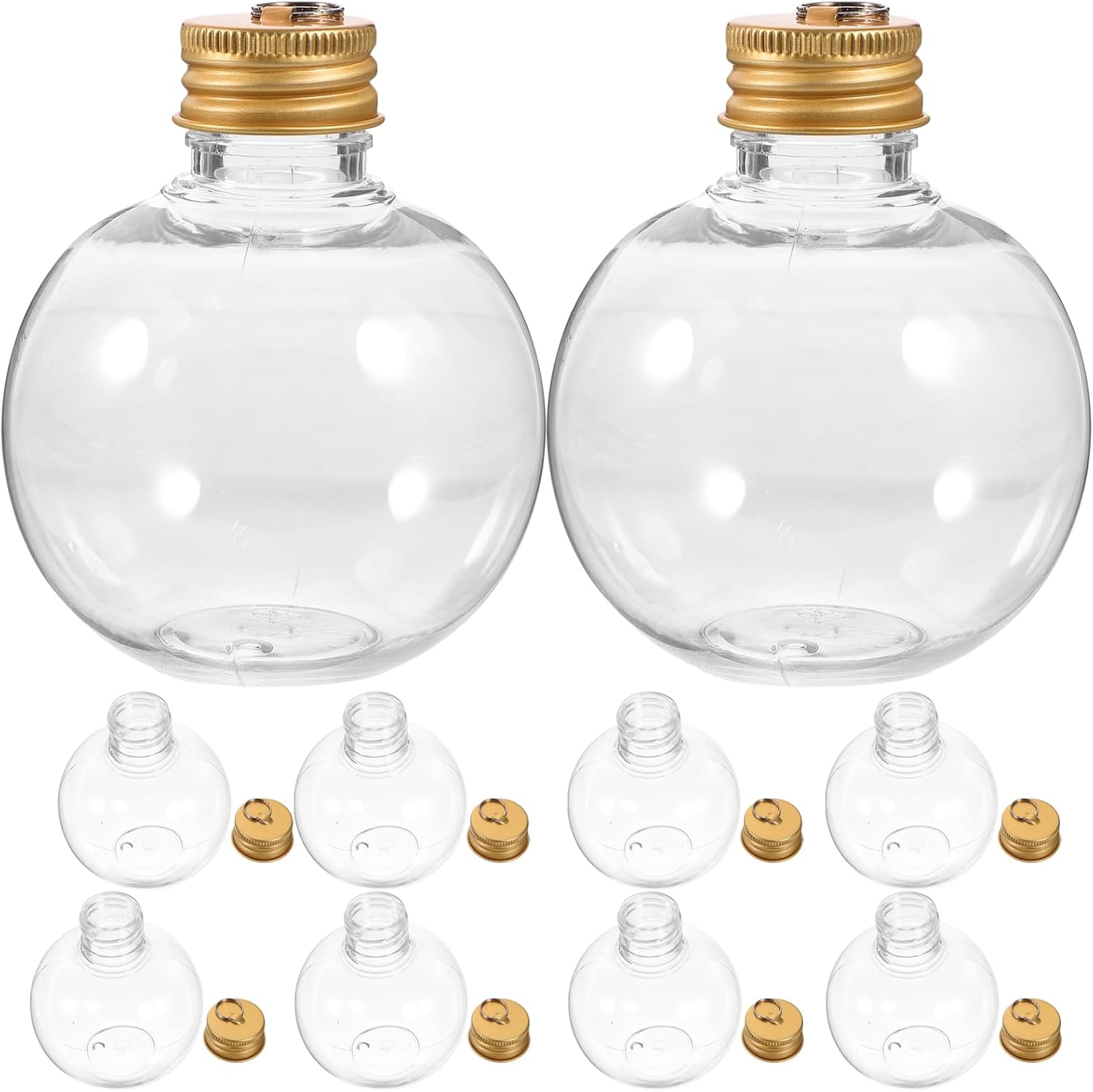 ABCISI 10pcs Christmas Drink Balls, Juice Bottles Clear Ornament Balls ...