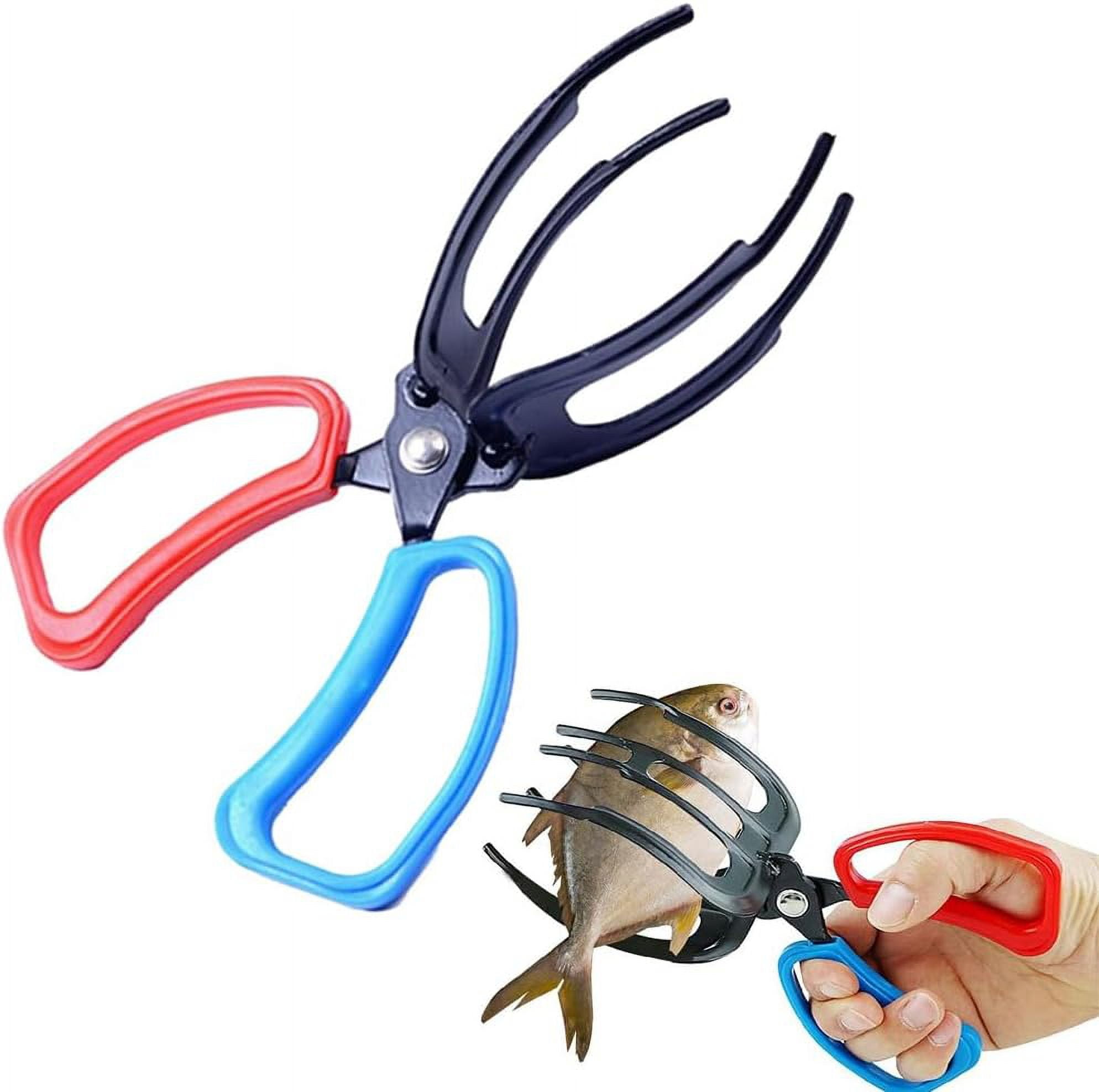 ABCISI 2 Claw Fish Gripper, Fishing Pliers, Metal Fish Control Clamp, Claw Tong Tackle Tool ...