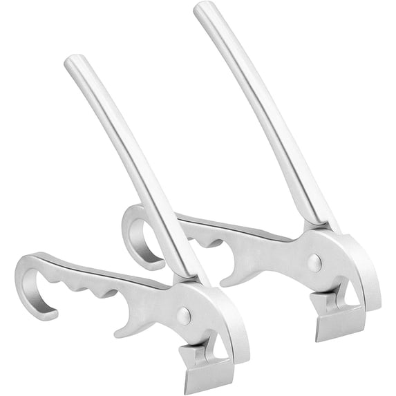 ABCISI 2 Pack Hot Plate Gripper, Aluminum Pizza Pans Grabber, 8 Inch ...