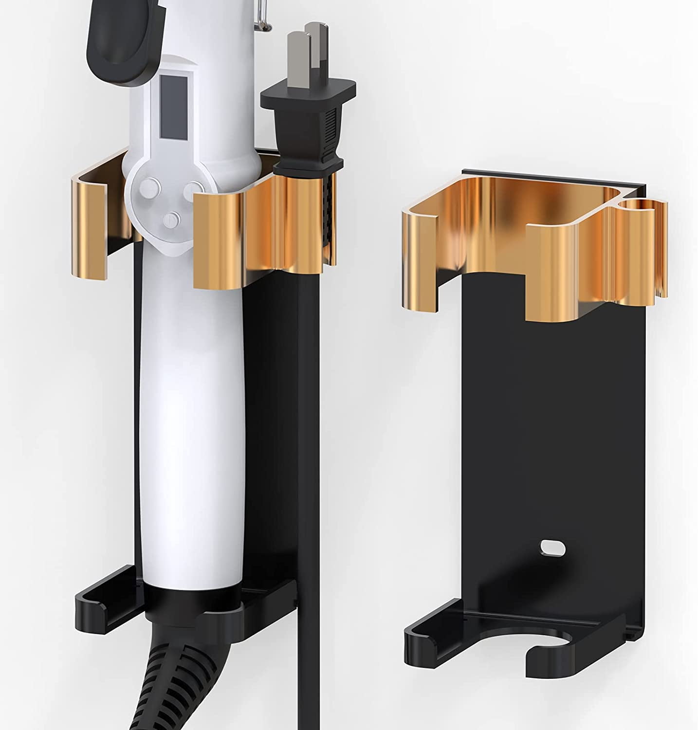 ABCISI 2 Pack Wall Mount Curling Iron Holder, Hair Curler Storage ...