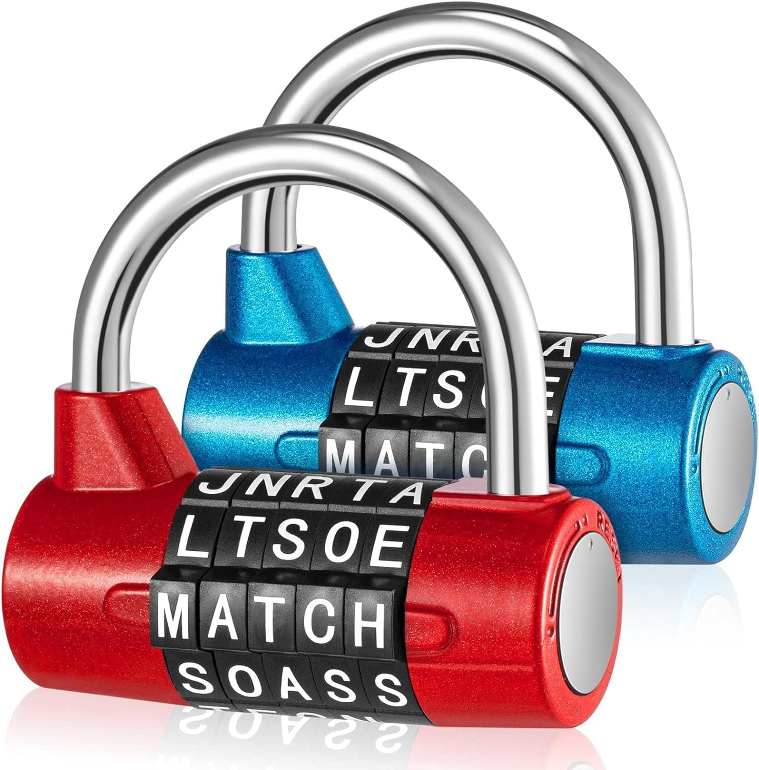 ABCISI 2 Pcs 5 Letter Combination Lock, Metal 5 Digit Lock, Heavy Duty ...
