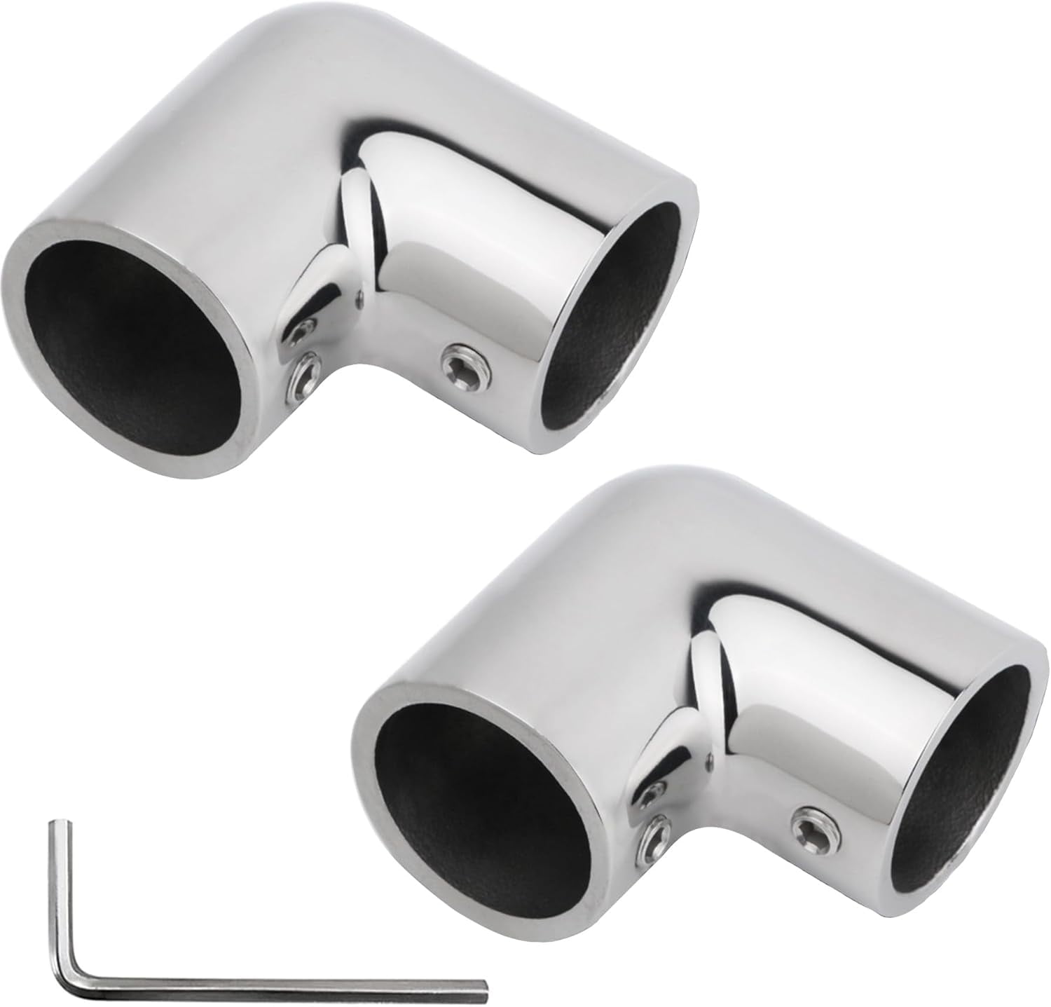 ABCISI 2-Way Pipe Fitting Elbow, Marine 316 Stainless 90 Degree Boat ...