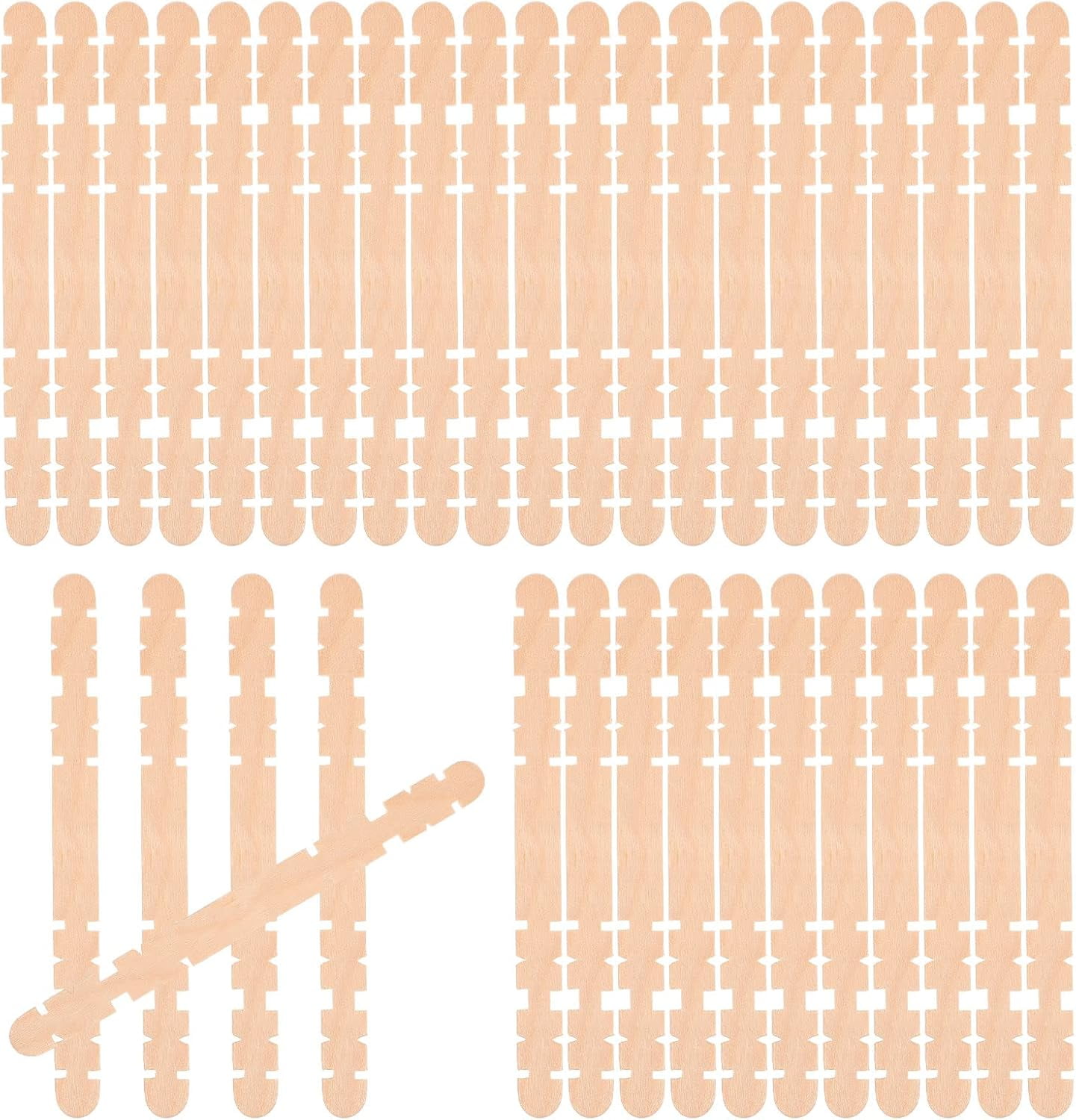 ABCISI 200Pcs Sawtooth Wood Craft Sticks Natural Wooden Popsicle Sticks ...