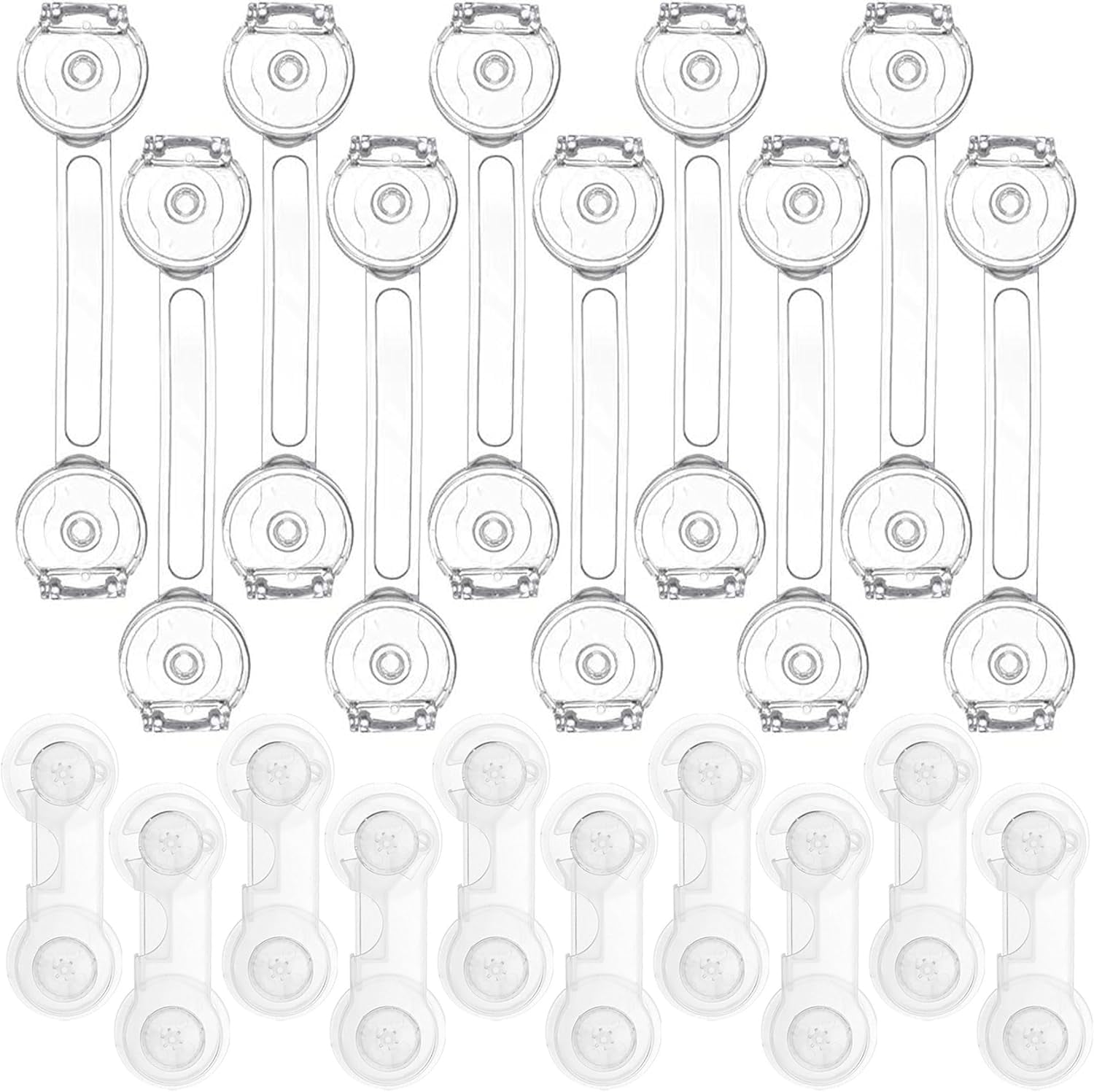 ABCISI 20pcs Cabinet Locks Baby Proofing Clear Child Safety Cabinet ...