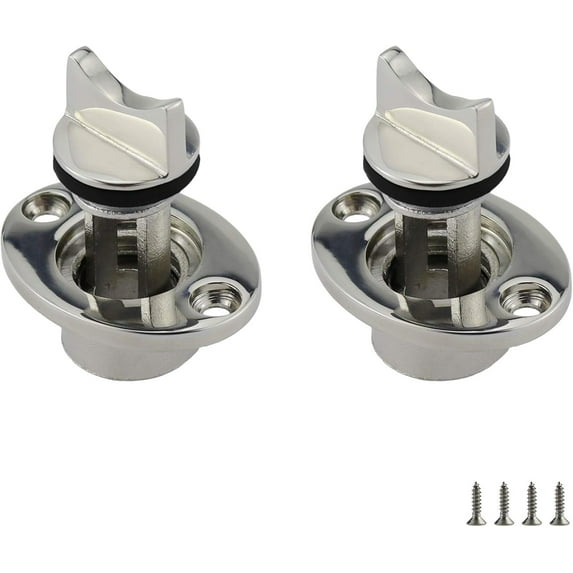 ABCISI 2PCS Stainless Steel 316 Marine Grade Boat FIT 1in (25.4mm) Hole ...