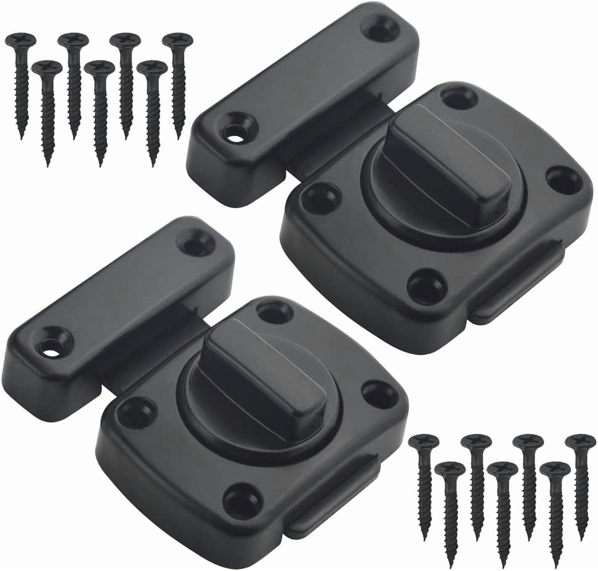 ABCISI 2Pack Rotate Bolt Door Catch, Gate Latch Slide Bolt Latches Lock ...