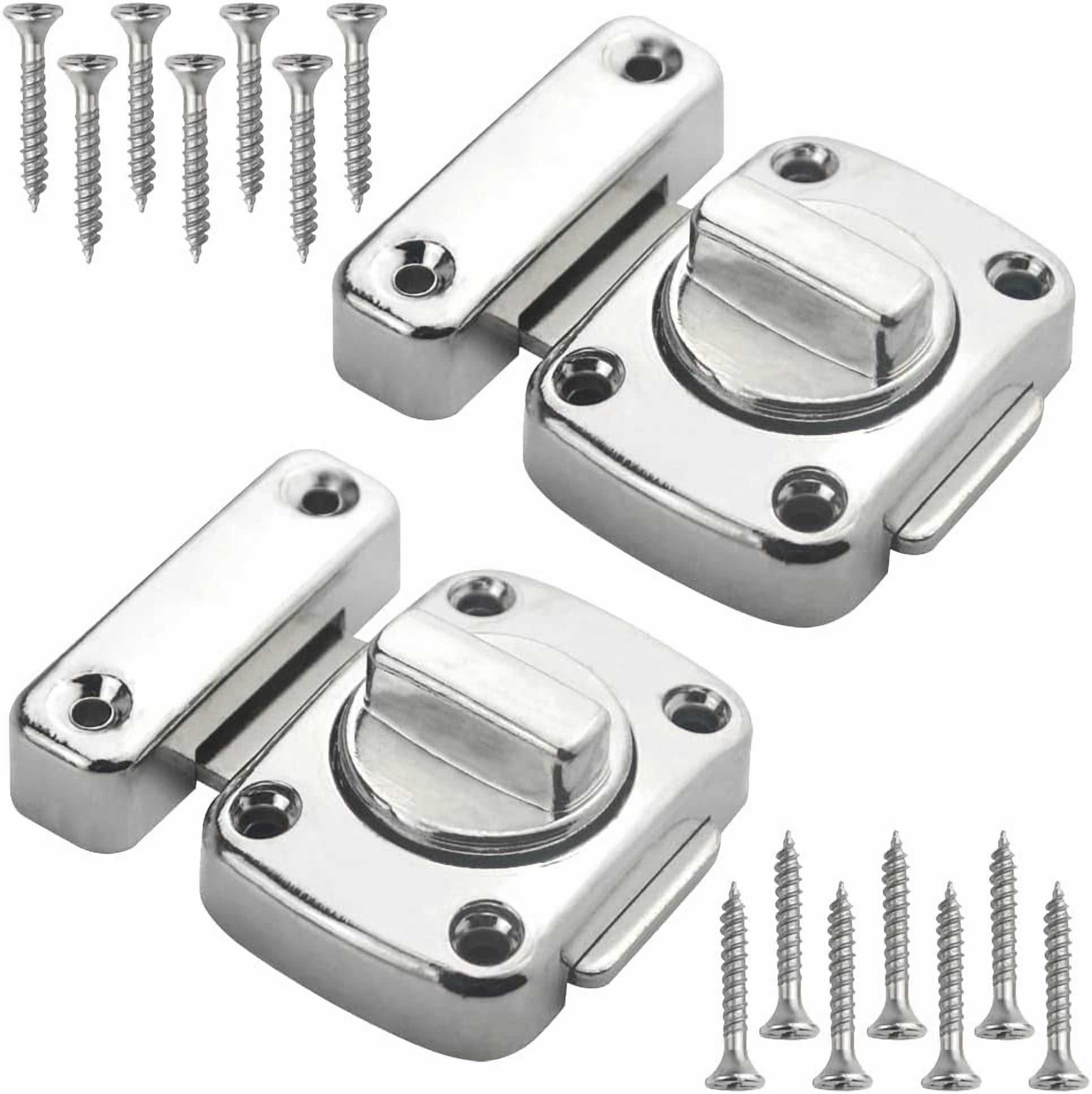 ABCISI 2Pack Rotate Bolt Door Catch, Gate Latch Slide Bolt Latches Lock ...