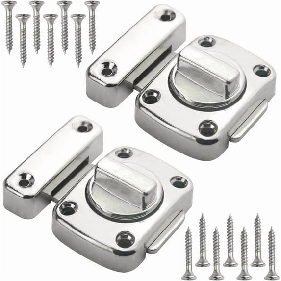 ABCISI 2Pack Rotate Bolt Door Catch, Gate Latch Slide Bolt Latches Lock ...