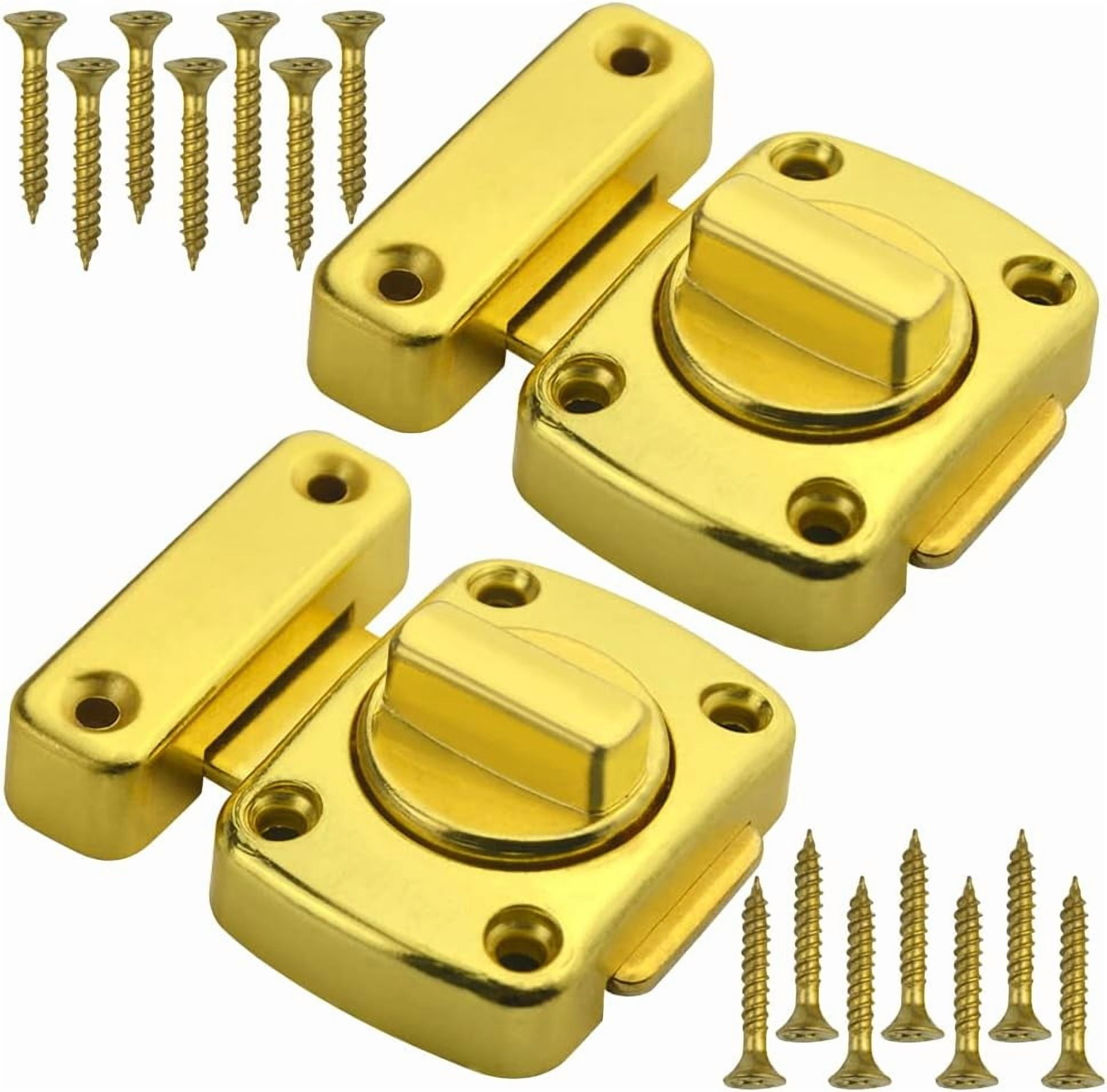 ABCISI 2Pack Rotate Bolt Door Catch, Gate Latch Slide Bolt Latches Lock ...