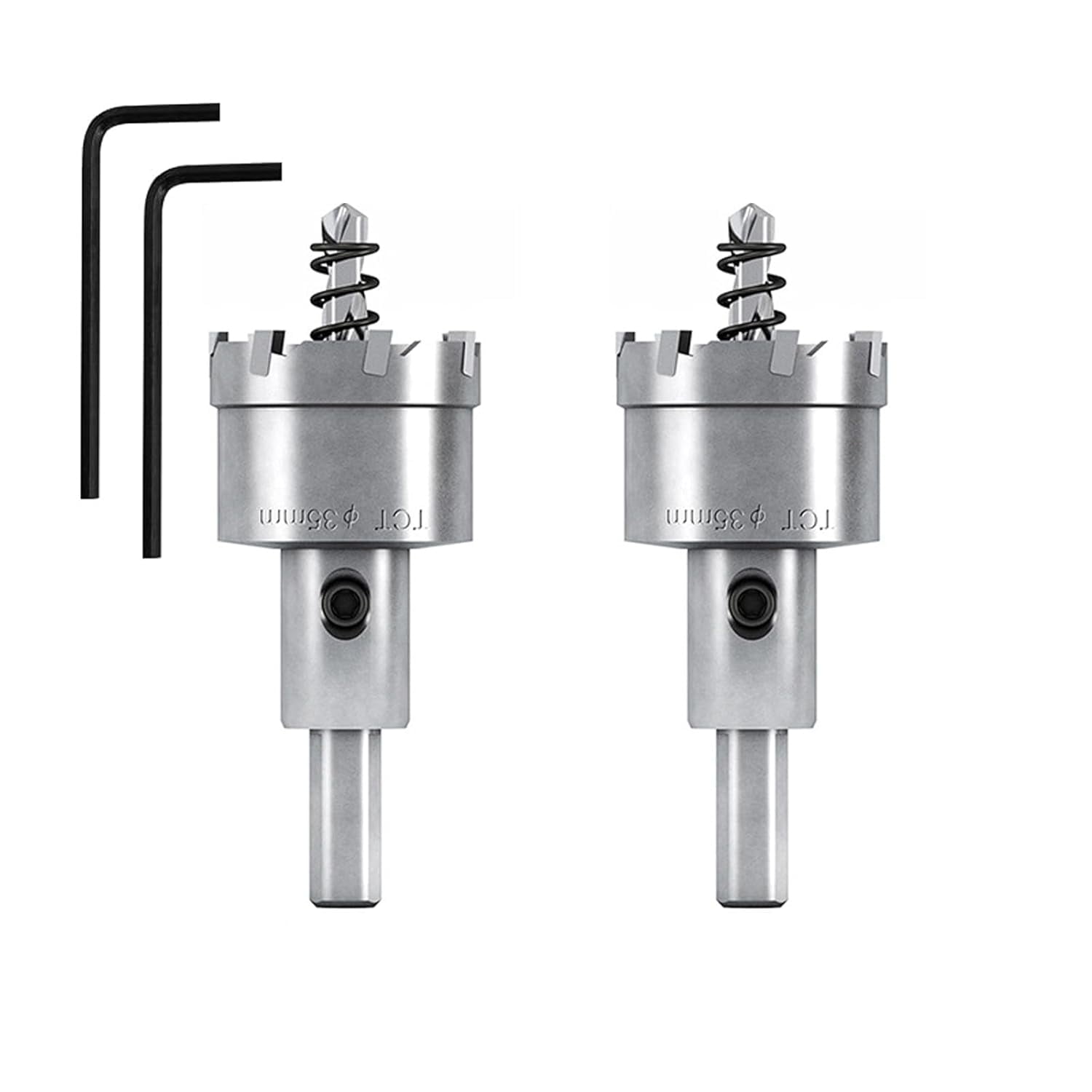 ABCISI 2Pcs 1 3/8 Inch|35mm Carbide Hole Saw Kit for Metal Hole Cutter ...