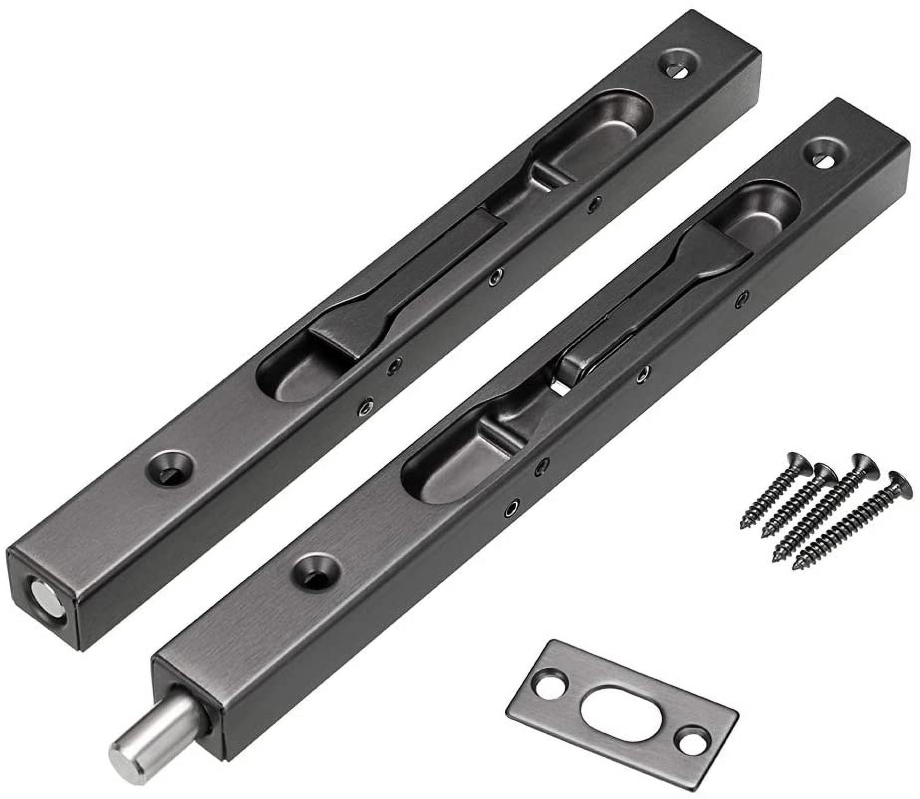 ABCISI 2Pcs 8 Inch Door Bolts - Stainless Steel Concealed Security ...
