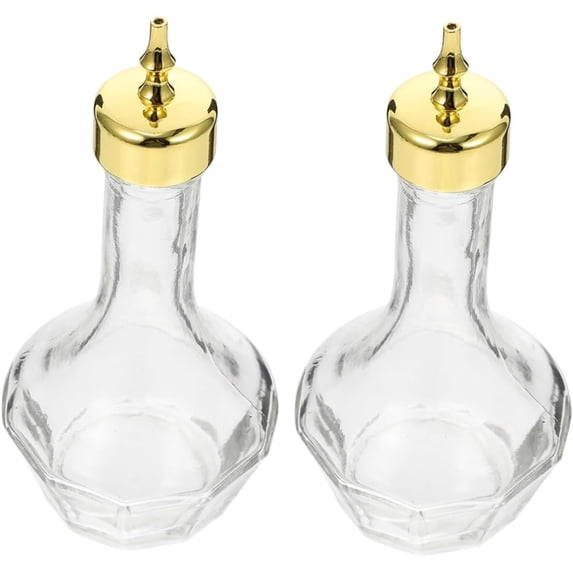 ABCISI 2Pcs Decorative Glass Bitters Bottles for Cocktails ...