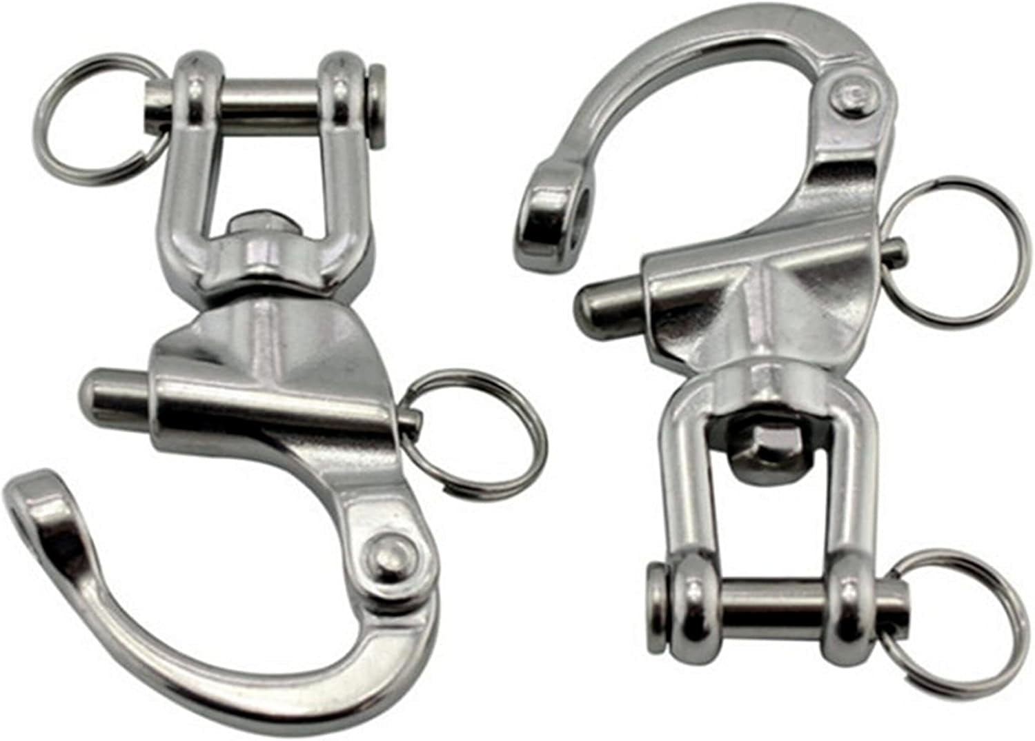 ABCISI 2Pcs Marine Swivel Snap Shackle, 316 Stainless Steel Quick ...