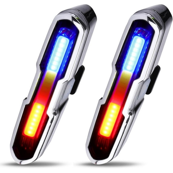 ABCISI 2pcs Bike Tail Light, Ultra Bright USB Rechargeable Rear Light, Led Bike Lights Safety ...