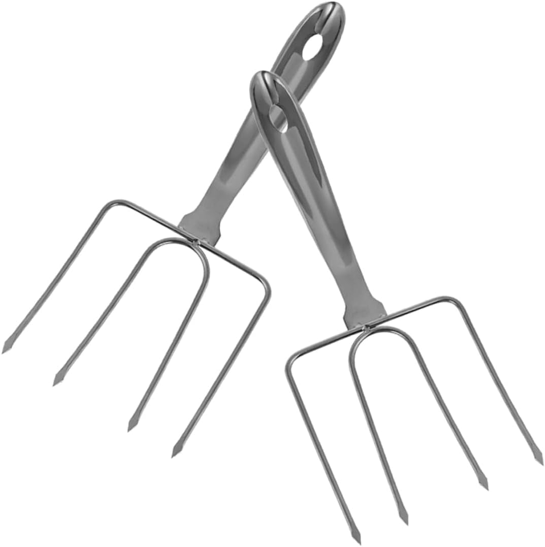 ABCISI 2pcs Stainless Steel Multi-function Turkey Lifter Forks for BBQ ...