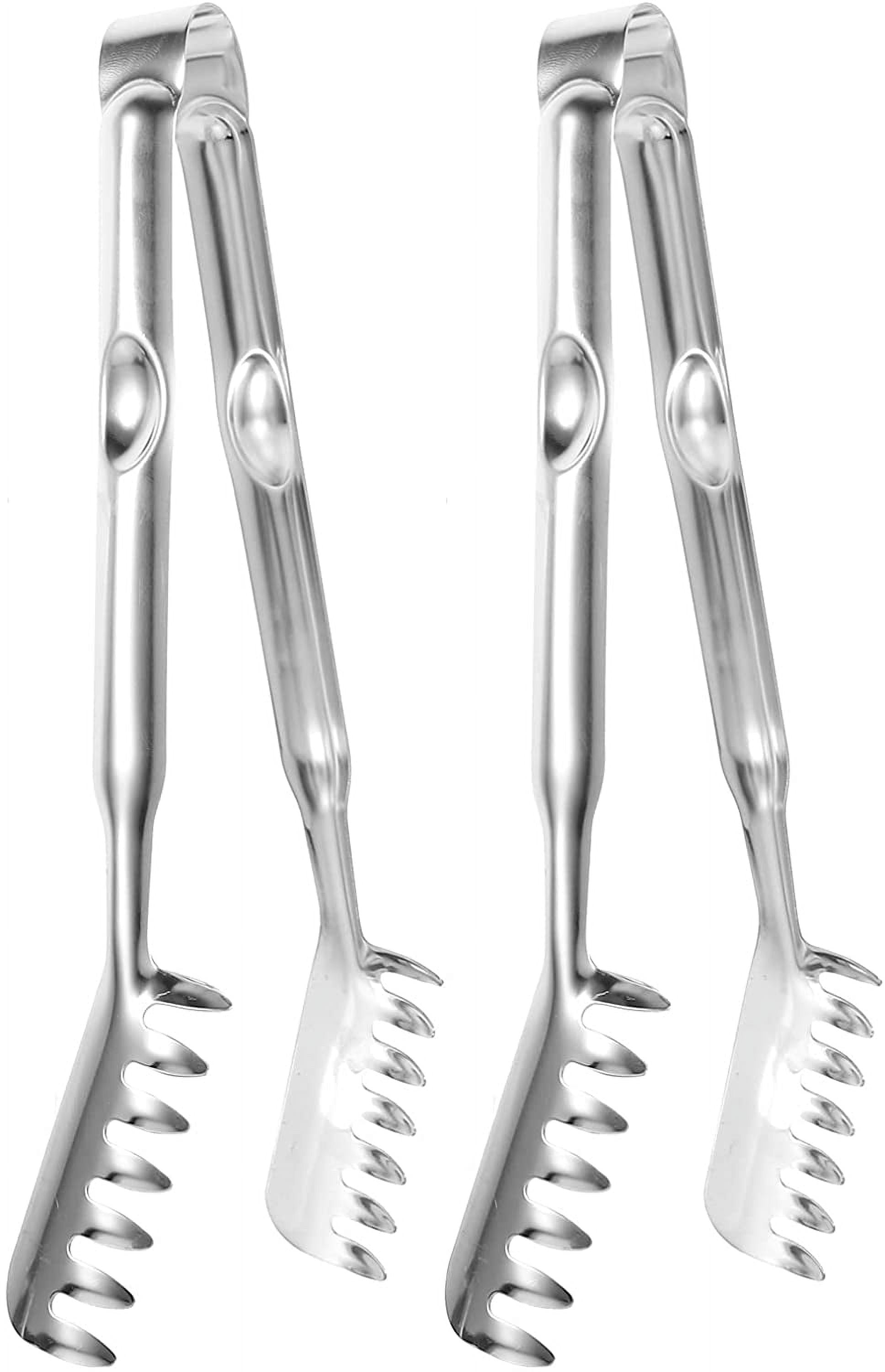 ABCISI 2pcs Stainless Steel Spaghetti Tongs, Professional Pasta Tong ...