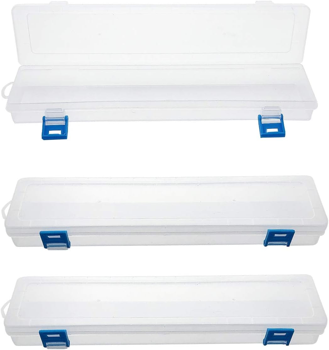 ABCISI 3PCS Paint Brushes Storage Box, Plastic Paint Brush Holders ...