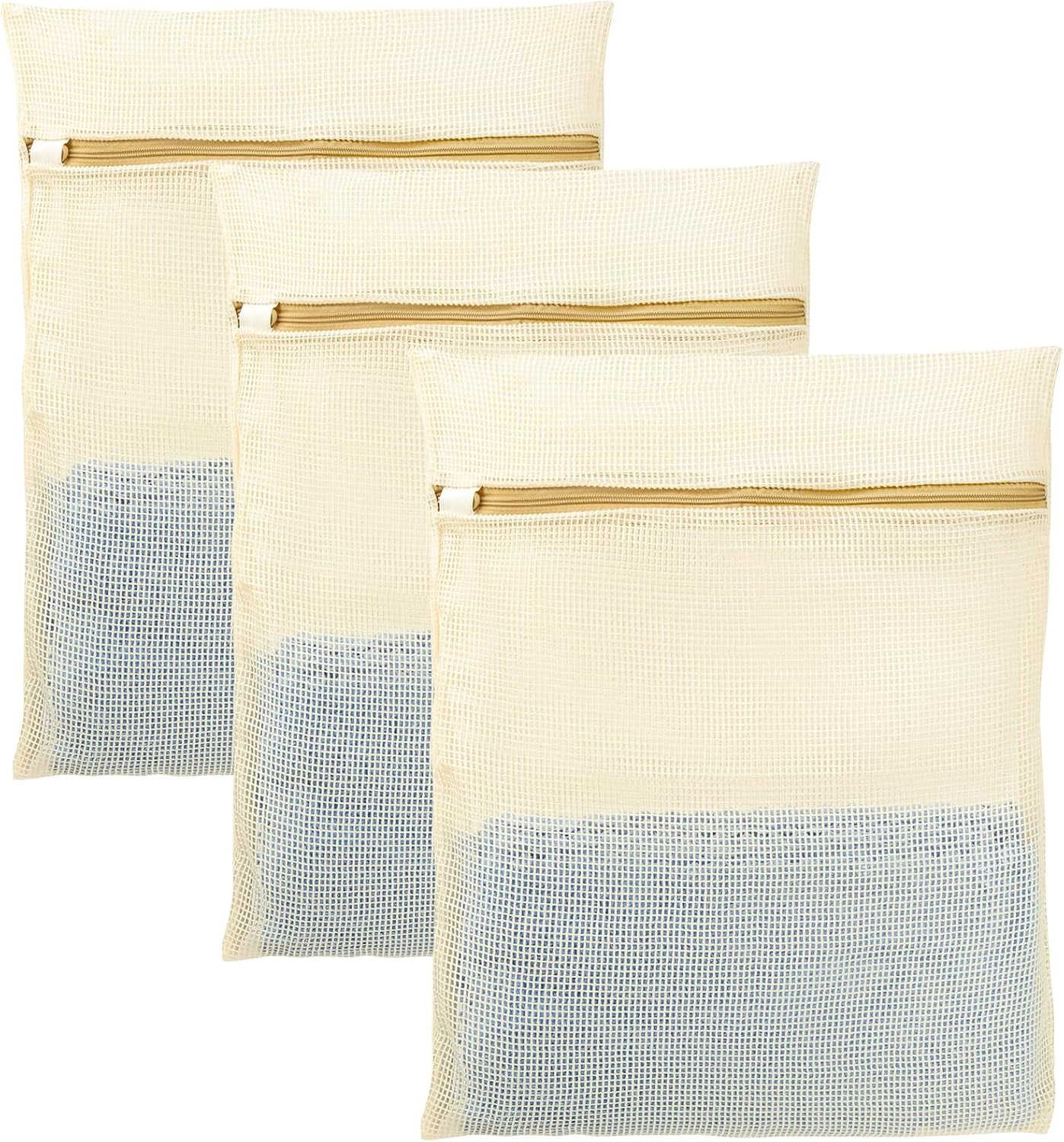 ABCISI 3Pcs Mesh Laundry Bags, Durable Mesh Wash Bags, Sturdy Zipper ...