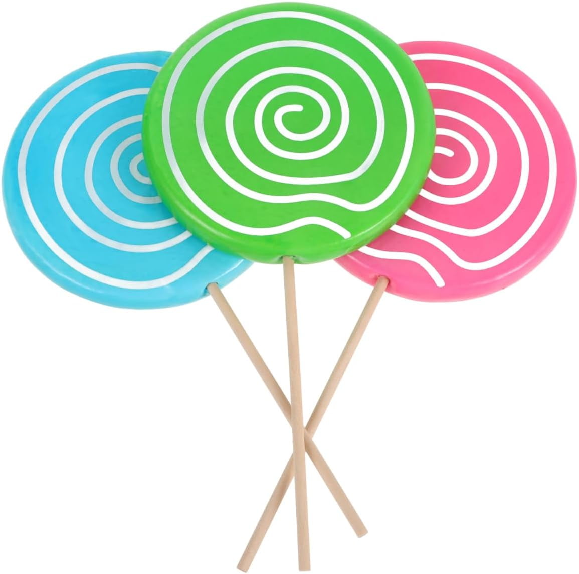ABCISI 3pcs Lollipop Model Props, Realistic Jumbo Candy Decorations ...