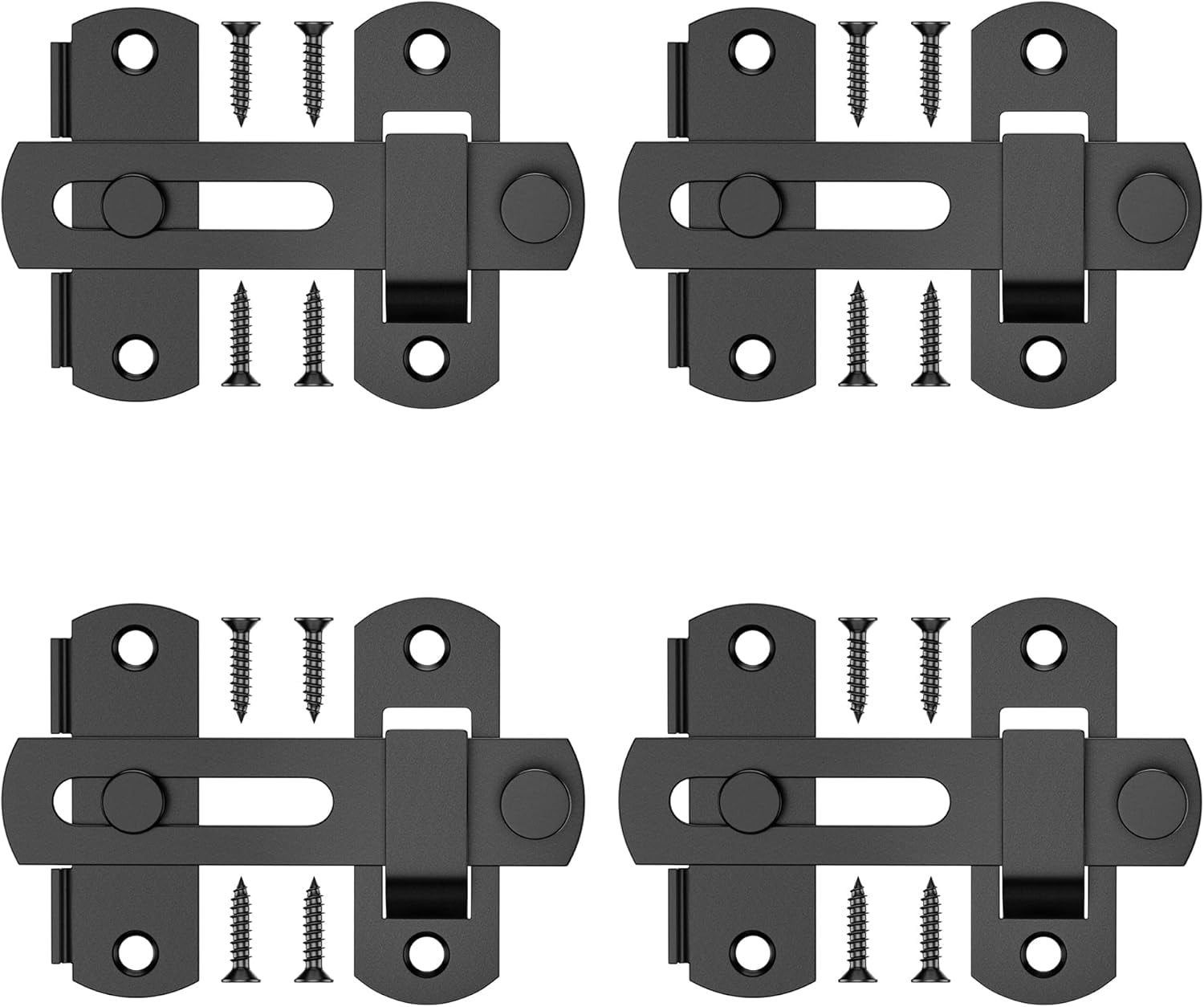ABCISI 4 Inch Flip Latch Gate Latches, 180 Degree Flip Barn Door Lock ...