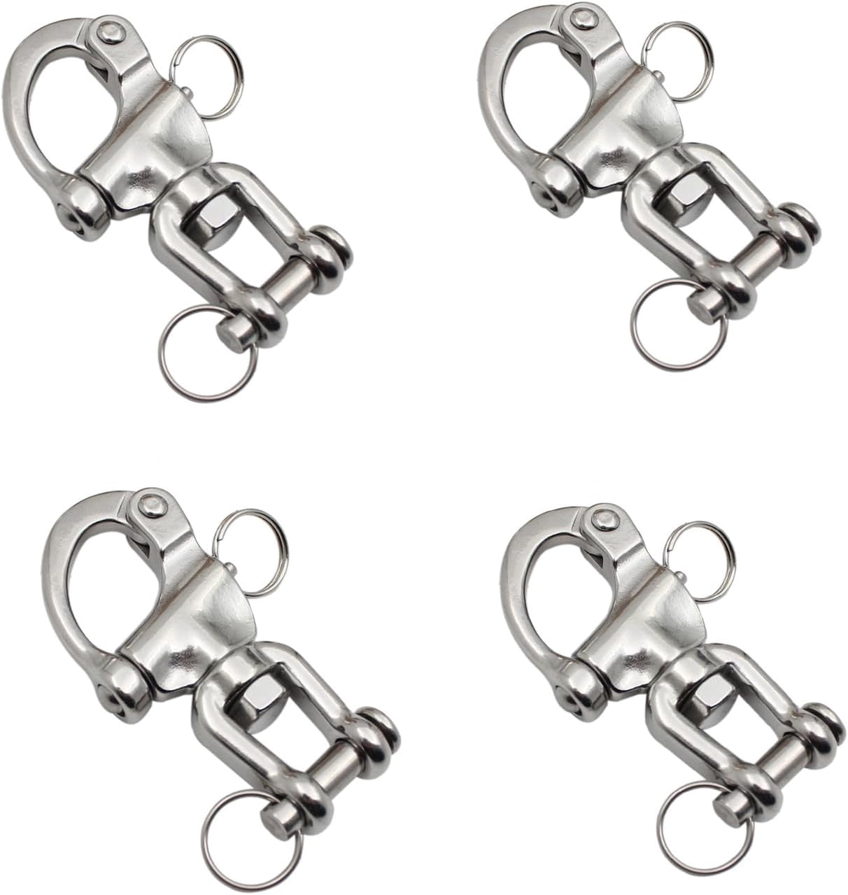 ABCISI 4 Pack Snap Shackle Sailing Halyard, 316 Stainless Steel Clevis ...