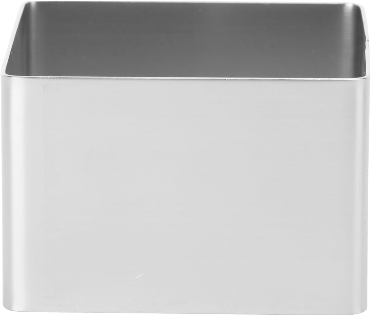 ABCISI 4" Square Mousse Mold, Stainless Steel Cake Ring for Tiramisu ...