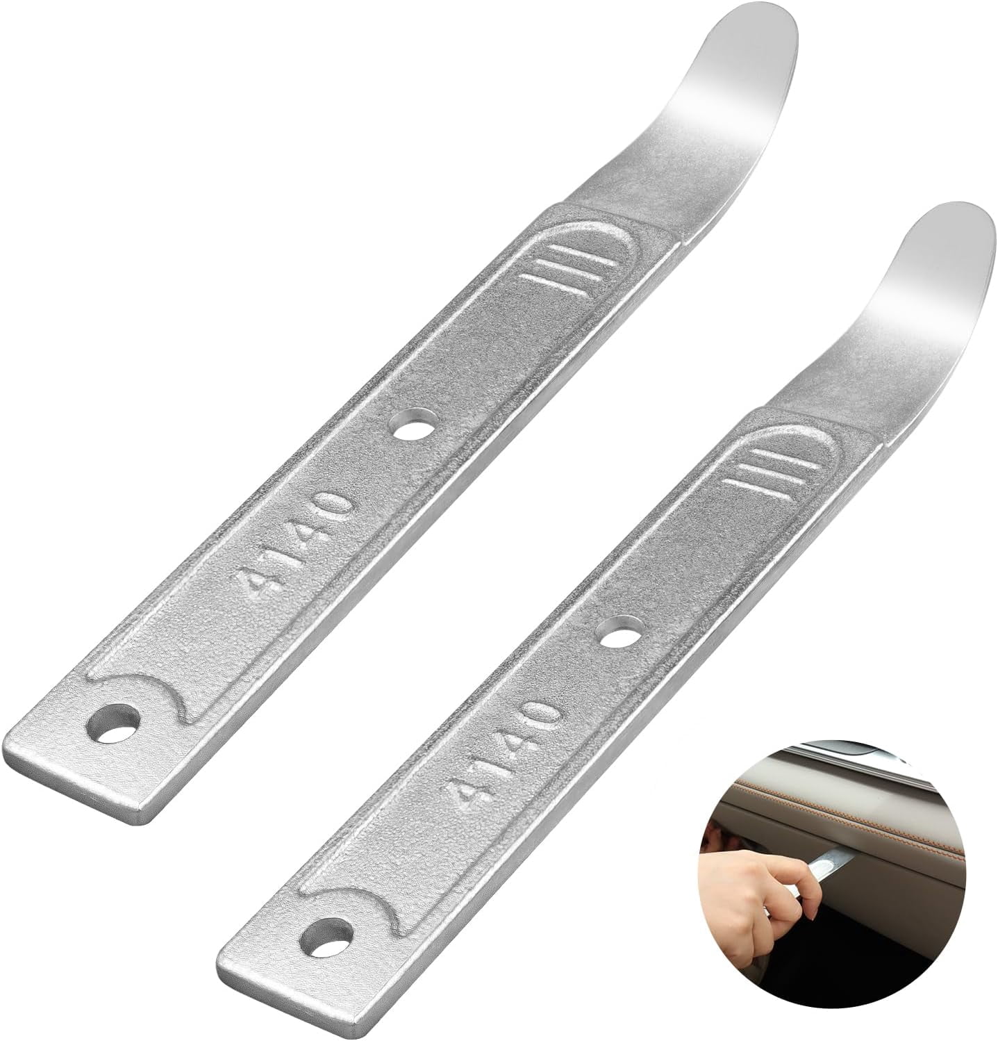 ABCISI 4140 Pry Tool, 2pcs Pry Bar Trim Removal Tool, Pocket Pry Bar ...