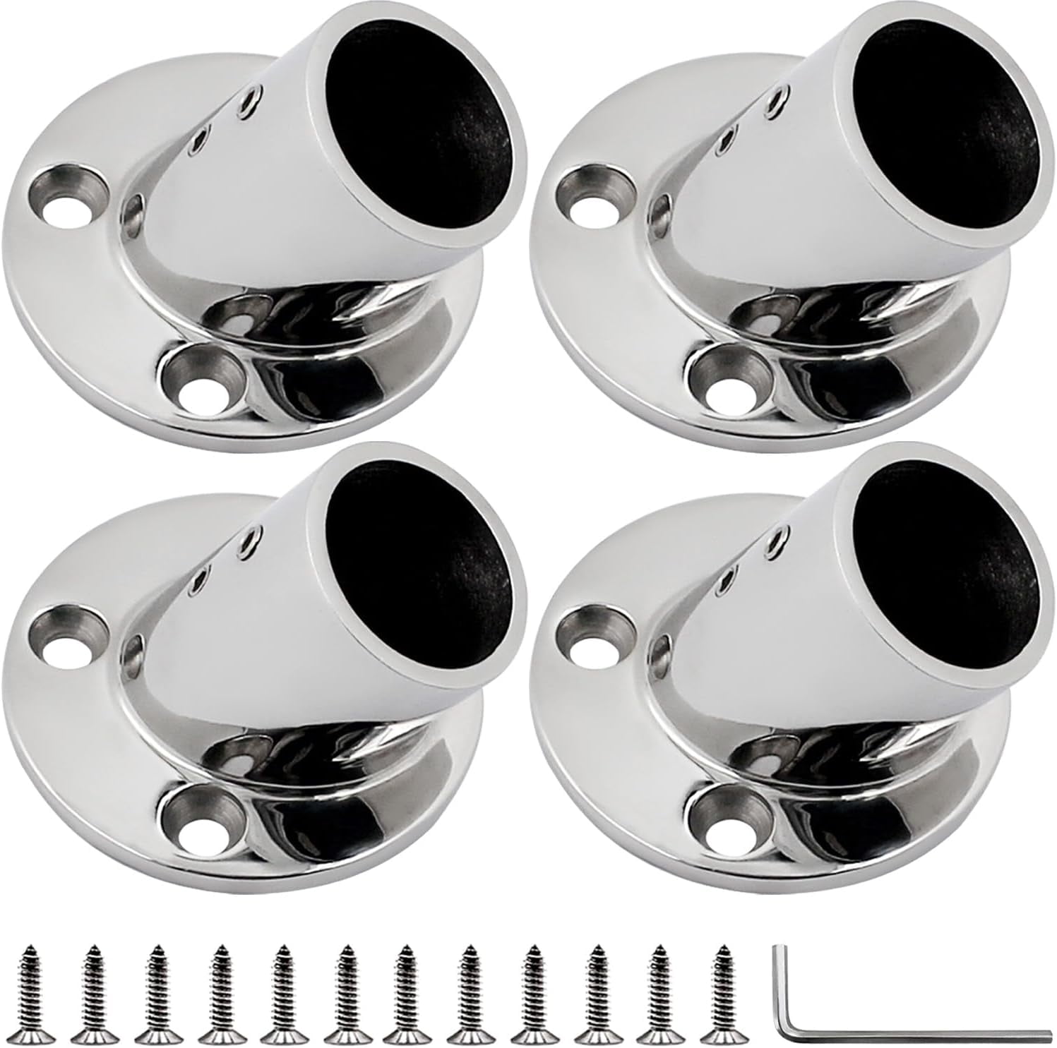 ABCISI 4pcs Boat Hand Rail Base, 316 Stainless Steel Marine Hardware ...