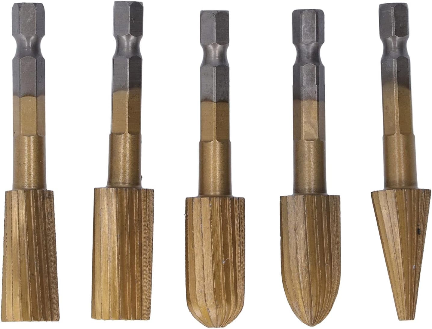 ABCISI 5Pcs Rotary File Cutting Burrs, Hex Shank Double Cut Metal ...