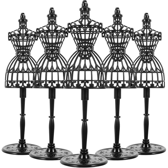 ABCISI 5pcs Mini Dress Form Mannequin, Rack Doll Dress Model Stand ...
