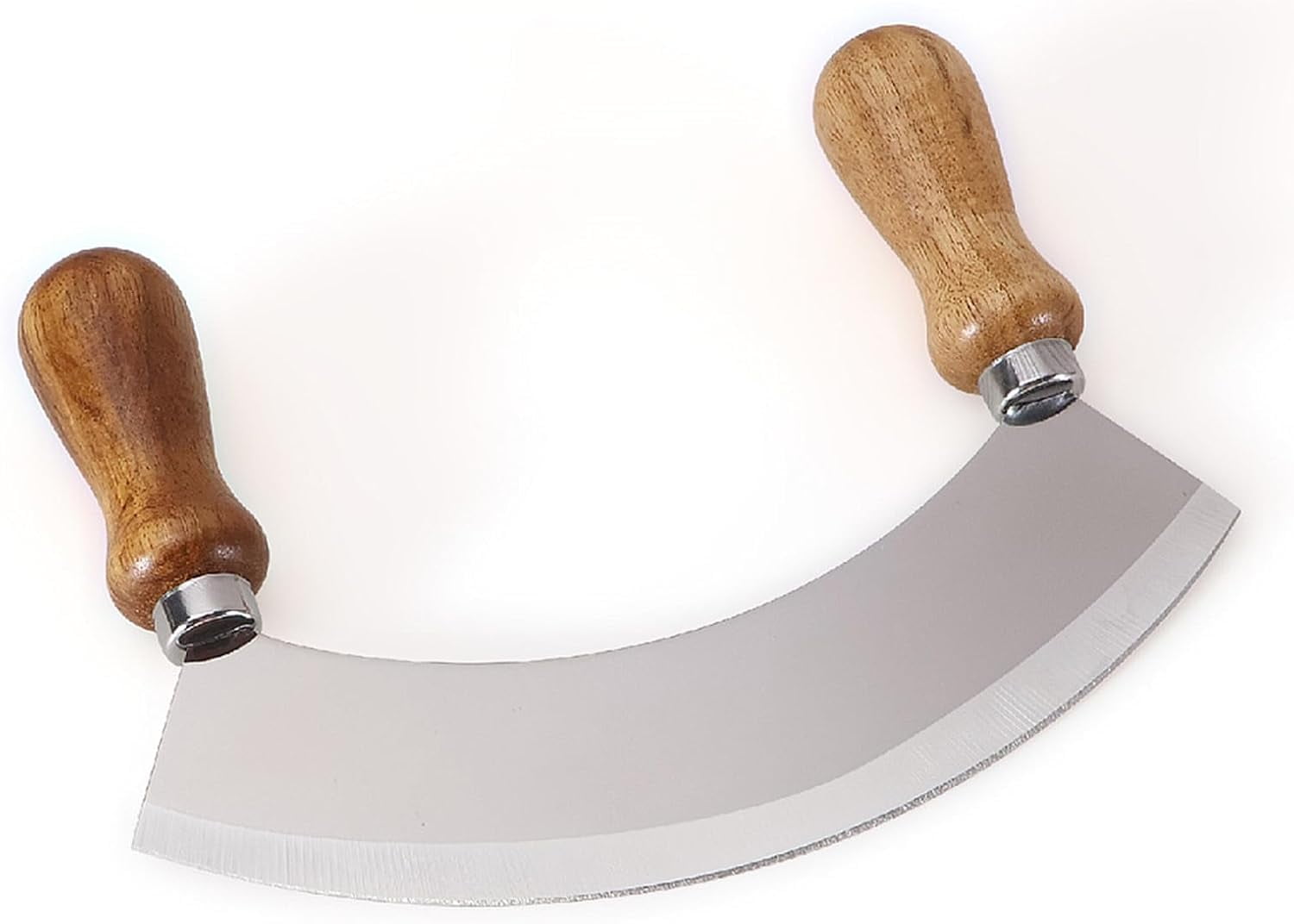 ABCISI 6.8 Inch Stainless Steel Mezzaluna Knife, Salad Rocker Chopper ...