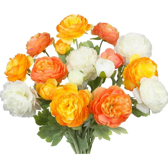 ABCISI 6 Pcs Artificial Flowers, Silk Peony Rose Single Stem Fall ...
