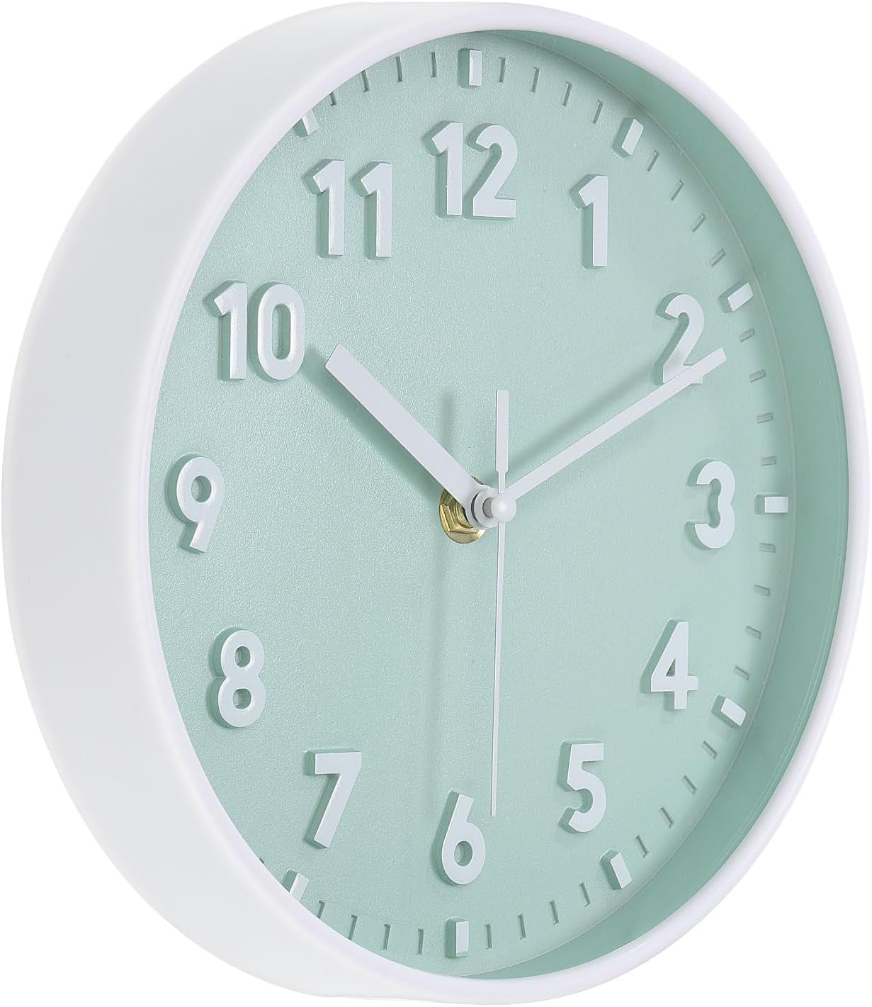 ABCISI 8 Inch Wall Clock, 3D Number Quartz Battery Operated Silent Non ...