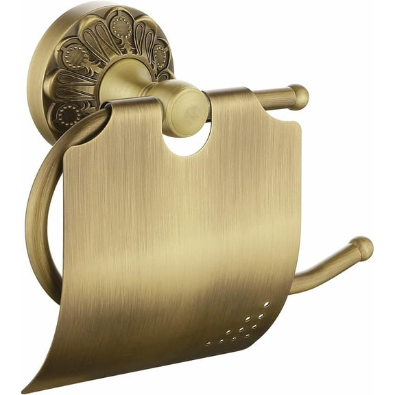 Antique Brass Toilet Paper Holder, Bathroom Tissue Roll Holder Wall ...