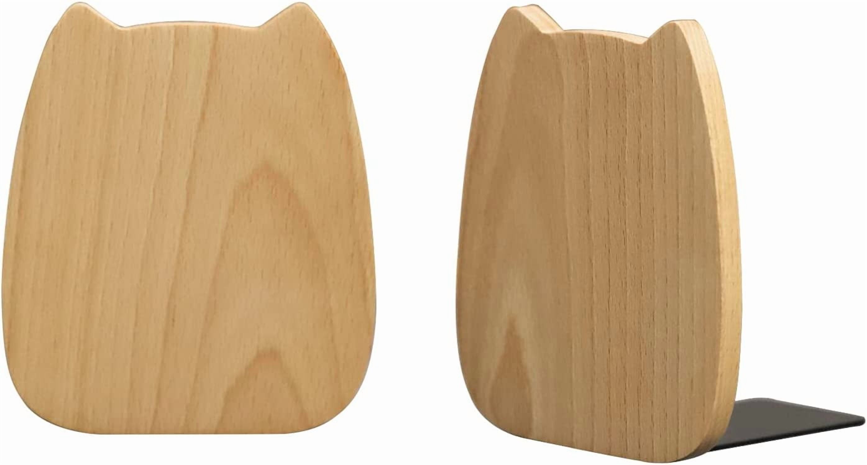 ABCISI Bookends for Shelves, Cat Shape Book Ends for Home Office School ...