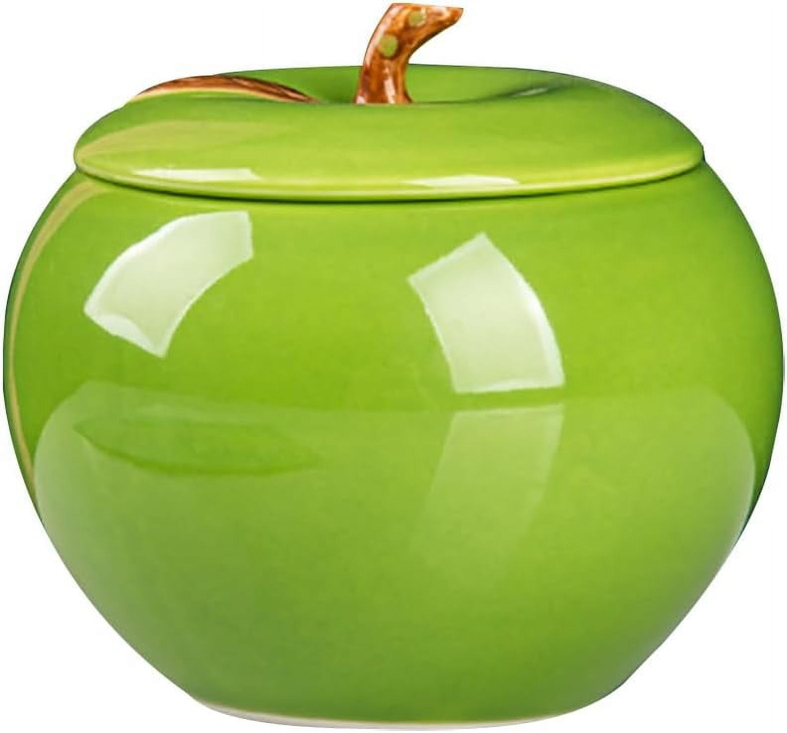 ABCISI Ceramic Apple Shape Container, Cookie Jar Sugar Bowl Candy Dish ...