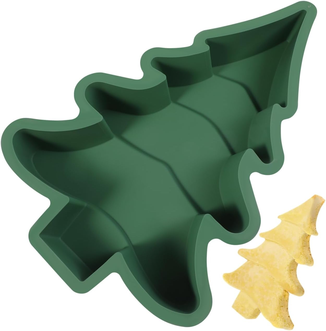 ABCISI Christmas Tree Cake Pan, 3D Silicone Christmas Tree Baking Molds ...