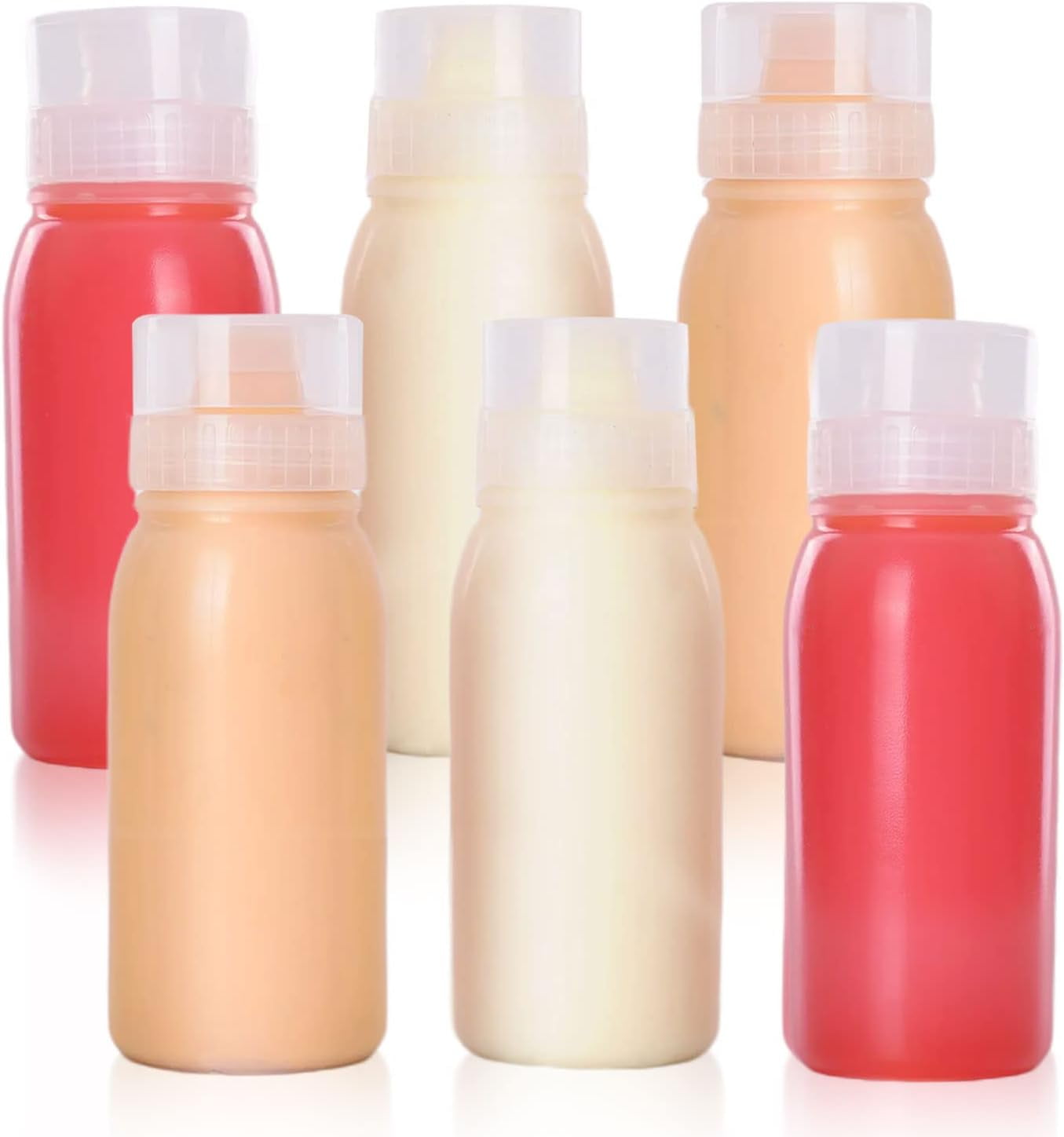 ABCISI Condiment Containers with Lids, Condiment Porous Squeeze Bottles ...